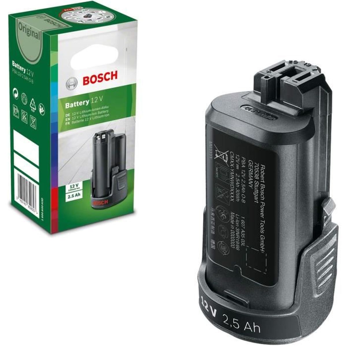 Lithium-Ion Bosch - Pour outils sans fil (Système 12 V/10,8V -2,5Ah ...
