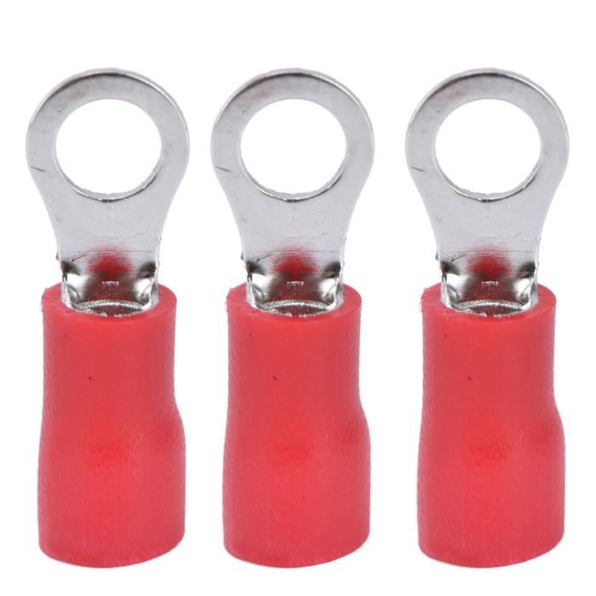 JIT Bornes À Sertir Pré-Isolées 100 Pièces Pré-Isolées Bornes À Sertir Cuivre Pvc Type Anneau ...