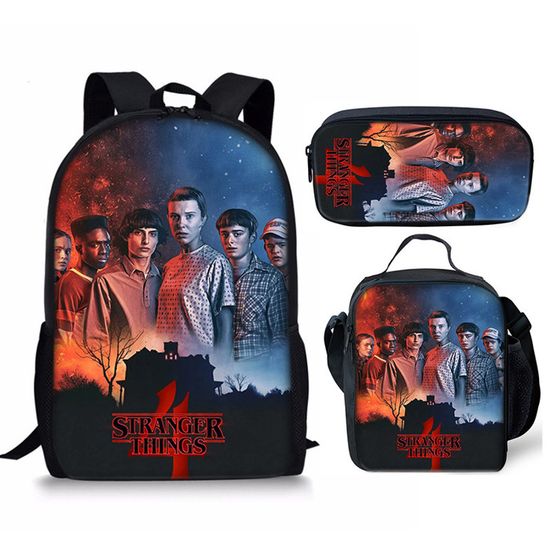 Sac à dos Stranger Things-Sac scolaire enfant à motif série TV,design ...