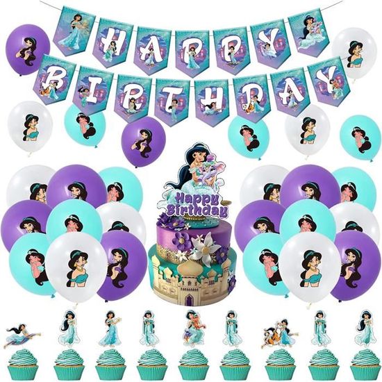 Deco Anniversaire Princess Jasmine Anniversaire Décorations Jasmine ...