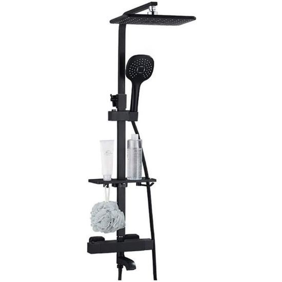 Douche Système Noir Set de Douche Mitigeur thermostatique cuivre Douche ...