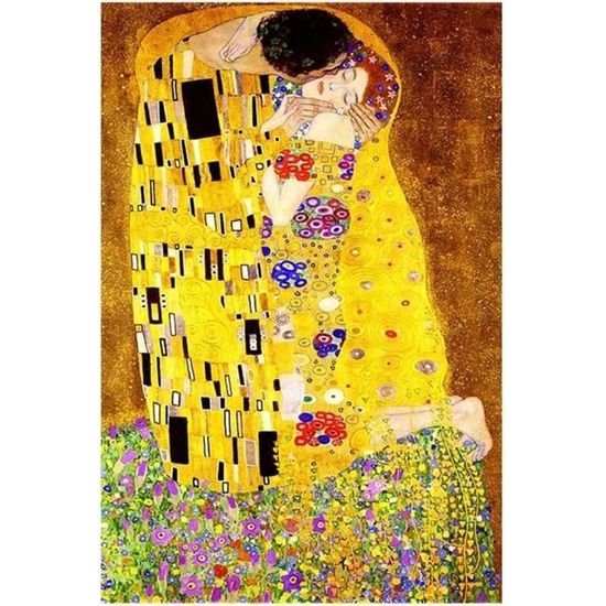 Célèbre le baiser de Gustav Klimt Reproduction à l'huile sur toile ...