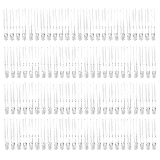 EJ.life Diode LED 100 Pcs LED Diode 3mm 8 Couleurs LED Lumineuse ...