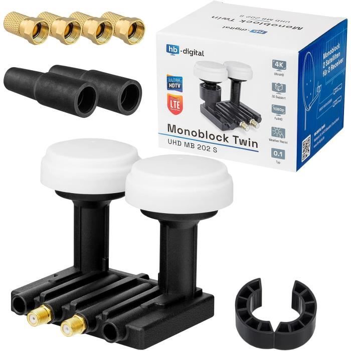 Double Monobloc LNB 0,1dB Double LNC HB NUMÉRIQUE SET 2 abonné ...