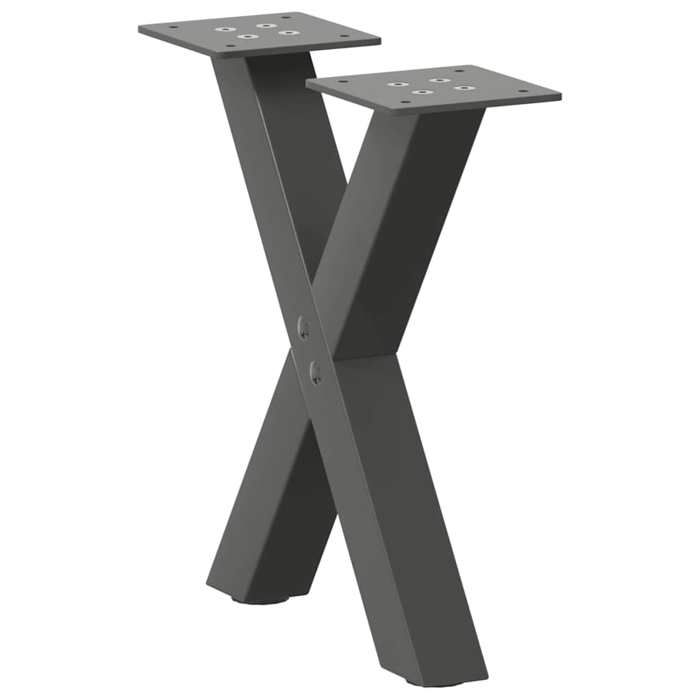 UNIQUE Pieds de table basse forme de X - Lot de 2 - anthracite 30x(30 ...