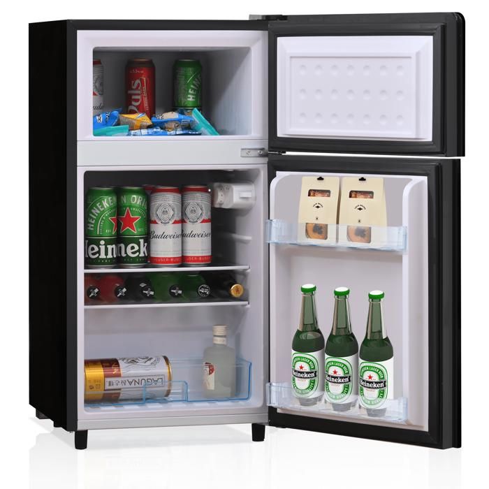 Mini réfrigérateur 72L, 39dB, 7 niveaux de contrôle de température, éclairage LED, réfrigérant ...