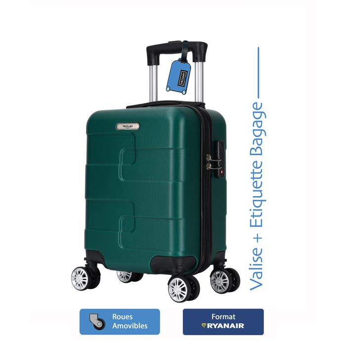 Valise cabine Ryanair 40x30x20 cm – ABS rigide léger – 4 roues double ...