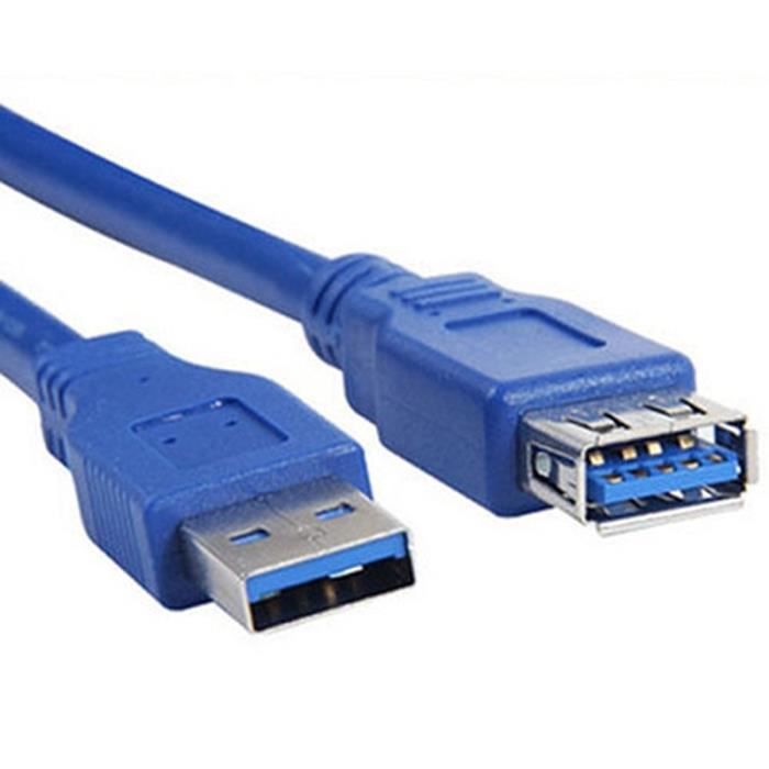 0.5m - Câble d'extension USB 3.0 Type A mâle vers femelle, cordon de ...