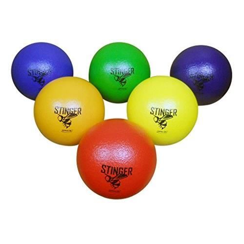 GSM Brands Dodgeballs - Foam Soft Skin Low Bounce 59 - Set of 6 Dodge ...