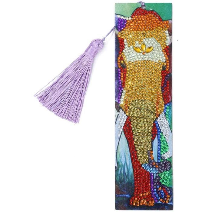 Domybest Marque-page de Peinture au Diamant Bricolage Diamond Painting Marque Page en Cuir ...