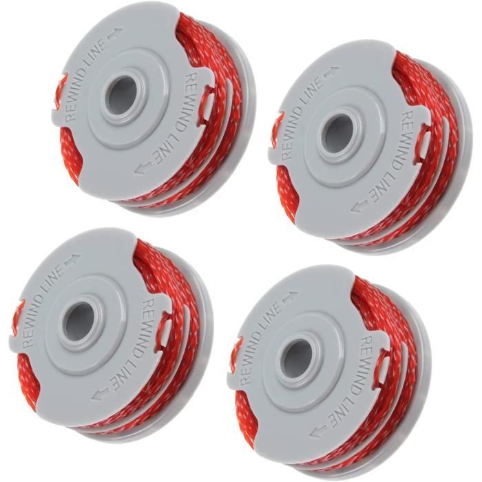 Lot de 4 bobines de Fil de Coupe de 10m, Bobine de Rechange pour Coupe-Bordures, de Fil en Nylon ...