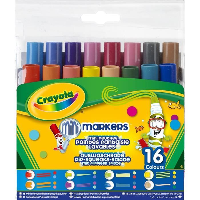 16 mini feutres pointe fantaisie - boîte - Loisir créatif - Coloriage ...