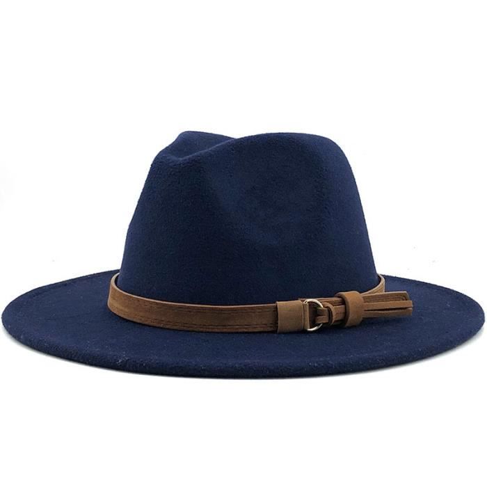 56-58cm - BLEU MARINE - Chapeaux De Luxe En Daim Pour Femmes Et Hommes ...