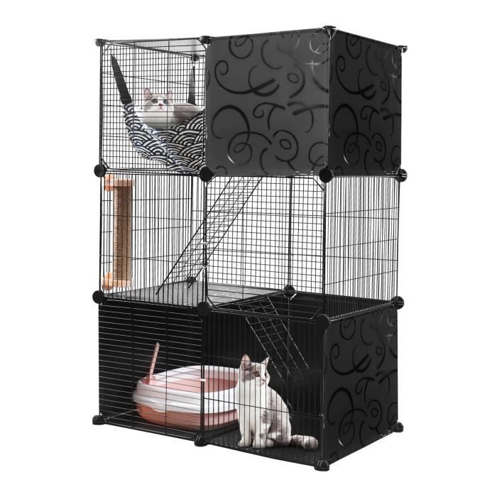 BriSunshine Cage à chat en métal pour l'intérieur, Caisse pour chat DIY ...