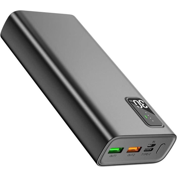 Chargeur Portable 26800Mah Usb-C À Charge Rapide Avec 3 Sorties Et 2 ...