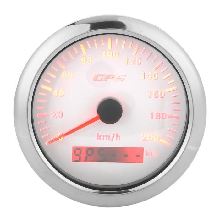 Compteur de Vitesse GPS 3,3 po 0‑200KM/H Jauge de Vitesse avec ...