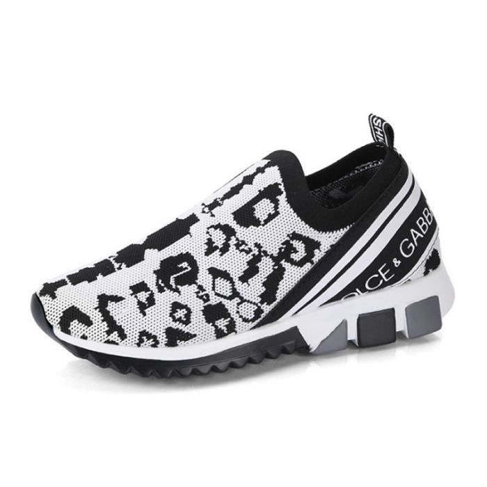 BASKET Femme - Baskets Grande taille Imprimé léopard Chaussures ...