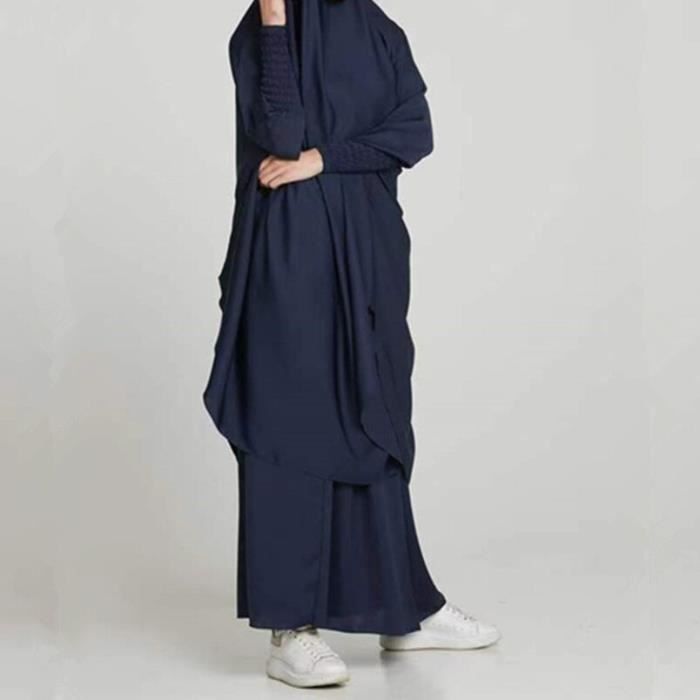 Robe de prière jilbab femme musulmane 2 pièces Nida abaya pour femme ...