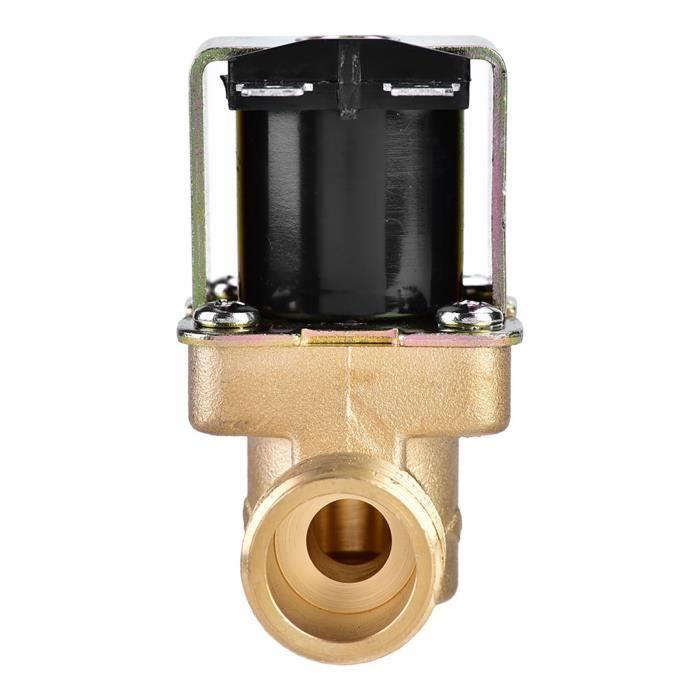 SALUTUYA Vanne d'eau G1-2" électrovanne électrique en laiton normalement fermée DC 24V pour le ...