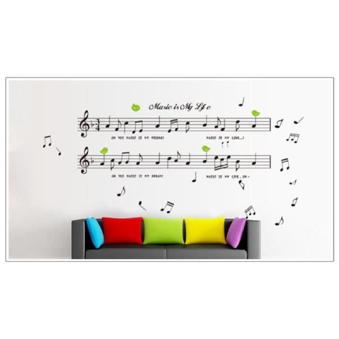Grande Taille Musique Sticker Music Is My Life Theme Music Bedroom ...