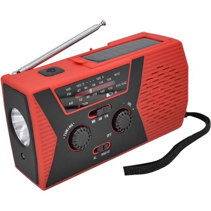 Radio Dab Compacte Portable D'Urgence À Manivelle Solaire, Radio Météo ...