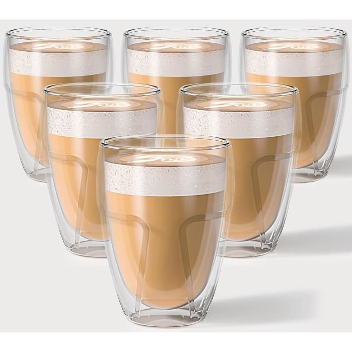 Lot De 6 Verres À Latte Macchiato À Double Paroi 350 Ml \ Verres ...