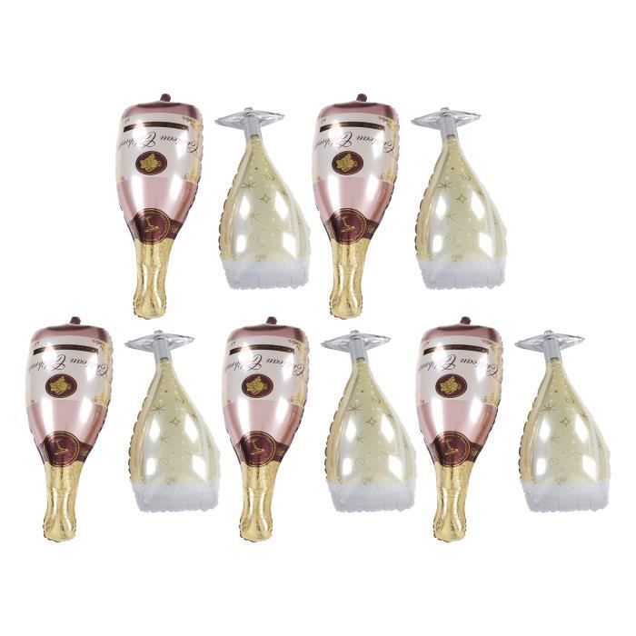 VBESTLIFE ballon de bouteille de champagne 5set Champagne Ballon Or ...