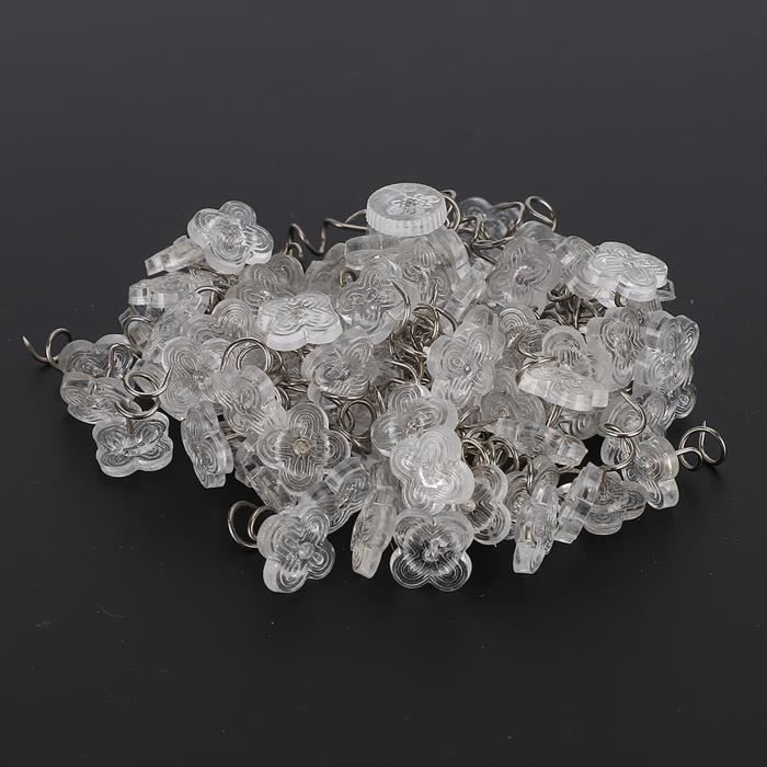 Lot de 100 Pin Torsadé en Acier Inoxydable Transparent ABS Antidérapant ...