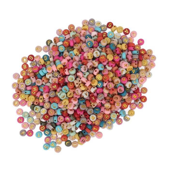 Perles rondes de lettre d'alphabet acrylique - VGEBY - Décorative ...