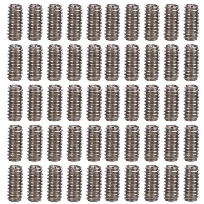 YOSOO Vis de réglage Ensemble de vis sans tête en acier inoxydable A2‑70, 50 pièces, kit d ...