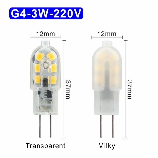AMPOULE HALOGENE,G4 3W 220V-Transparent-Pas de-Warm White--Ampoule Led ...