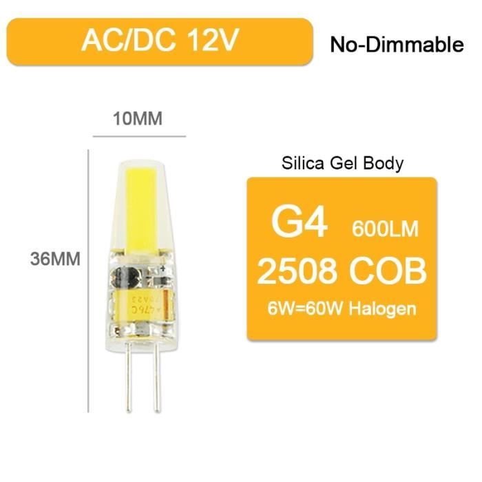 AMPOULE LED,G4 ACDC 12V 6W-Warm White-x 1 Bulb--ampoule LED G9 G4 12V ...