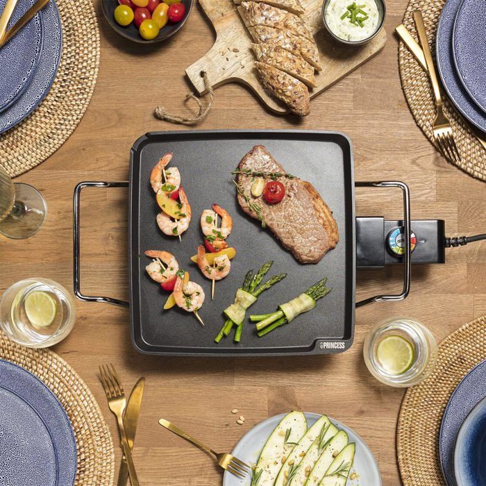 Plancha Princess Chef Mini Classic noire - fonte d'alm - 4 personnes ...