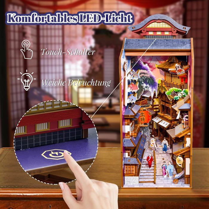 Book Nook Japon 293 pièces Sakura Street kit japonais, DIY miniature ...