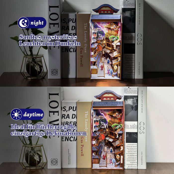 Book Nook Japon 293 pièces Sakura Street kit japonais, DIY miniature ...