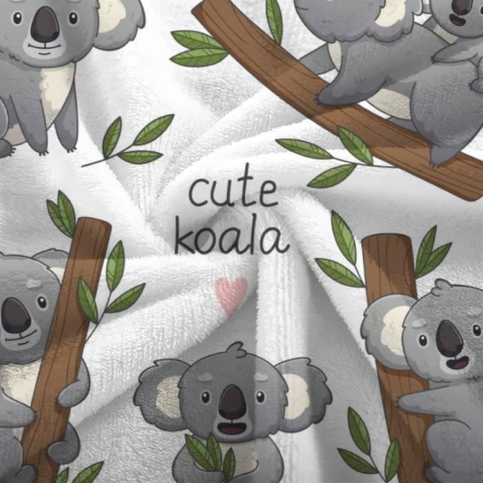 Couverture Polaire Enfant Koala Mignon 3D Flanelle Plaid Couverture ...