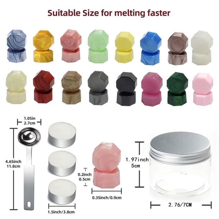 Perles de sceau de cire, Lot de 400 perles de cire à cacheter avec 1 ...