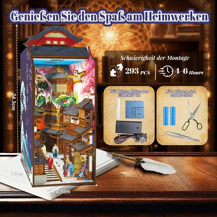 Book Nook Japon 293 pièces Sakura Street kit japonais, DIY miniature ...