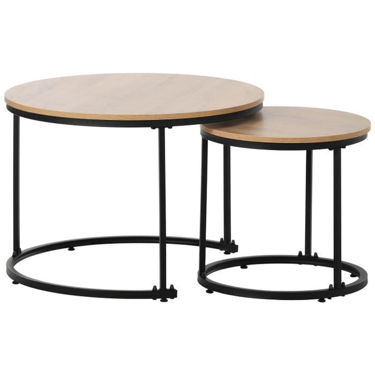 Table basse ronde ensemble de 2 tables basses salon table ronde ...