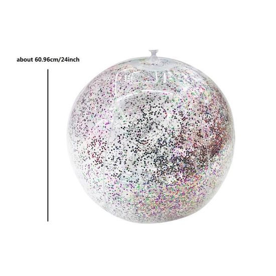 Paillettes Beach Ball Pool Toy Balls Confetti Glitter Gonflable Clear ...