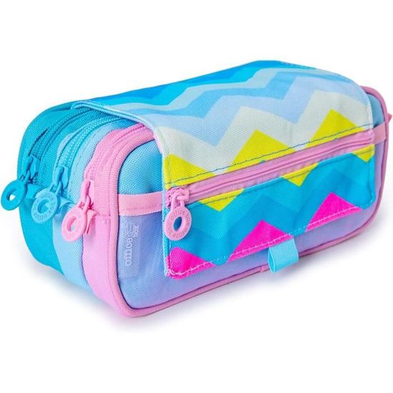 Trousse Scolaire Triple Avec Grandes Poches Intérieures Et Fermeture ...