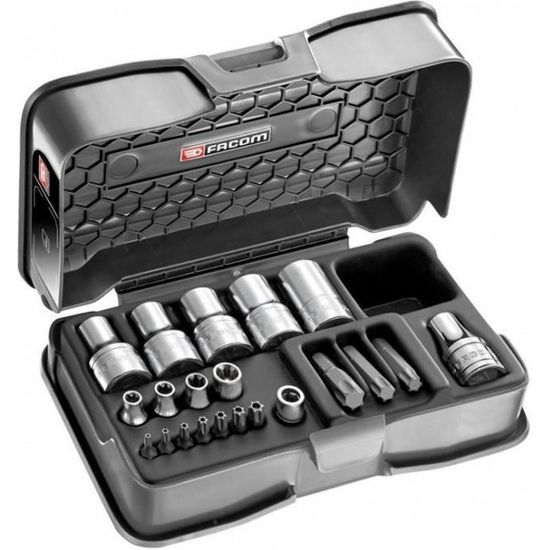 Coffret douilles et embouts Torx - FACOM - RSX.19BPB - 9 douilles - 2 porte-embouts - Garantie ...