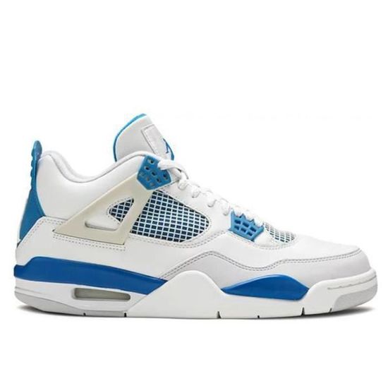 BASKET Basket Jordan 4 Retro Military Blue Pour Hommes et Femmes AJ4 ...