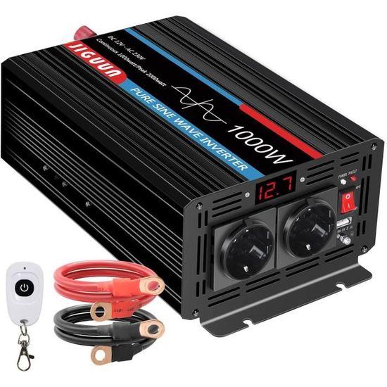 1000W Convertisseur 12V 220V Pur Sinus Onduleur Transformateur Avec ...