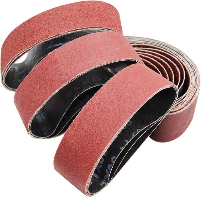 Senmai Tools Bandes abrasives 40 x 303 mm,(Grain 40 60 80 120 150 240 ...