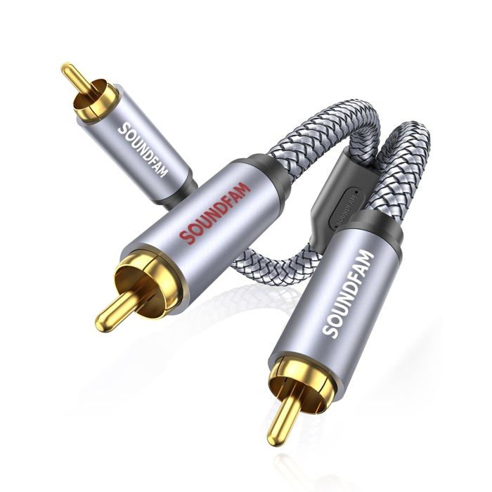 SOUNDFAM Câble RCA Y - 5M - Câble RCA Répartiteur 1-RCA Mâle vers 2-RCA ...
