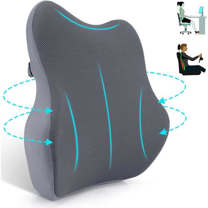 Coussin Lombaire Ergonomique, Coussin Dos en Mousse à Mémoire ...