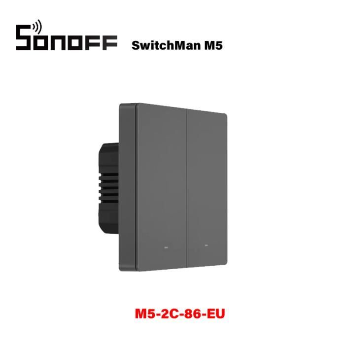 Type M5-2C-86-interrupteur mural intelligent WiFi M5, Type gangs, EU-US ...
