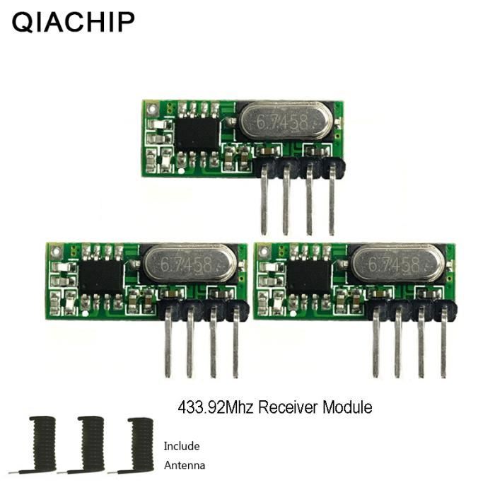 30 PIÈCES - QIACHIP 433 mhz RF Récepteur Superhétérodyne UHF ASK 433 Mhz Télécommande Module Kit ...