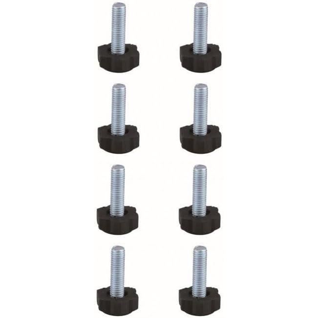 8X Vérin Vis Filetage M8 X 30Mm Réglage Meuble Avec Molette En ...
